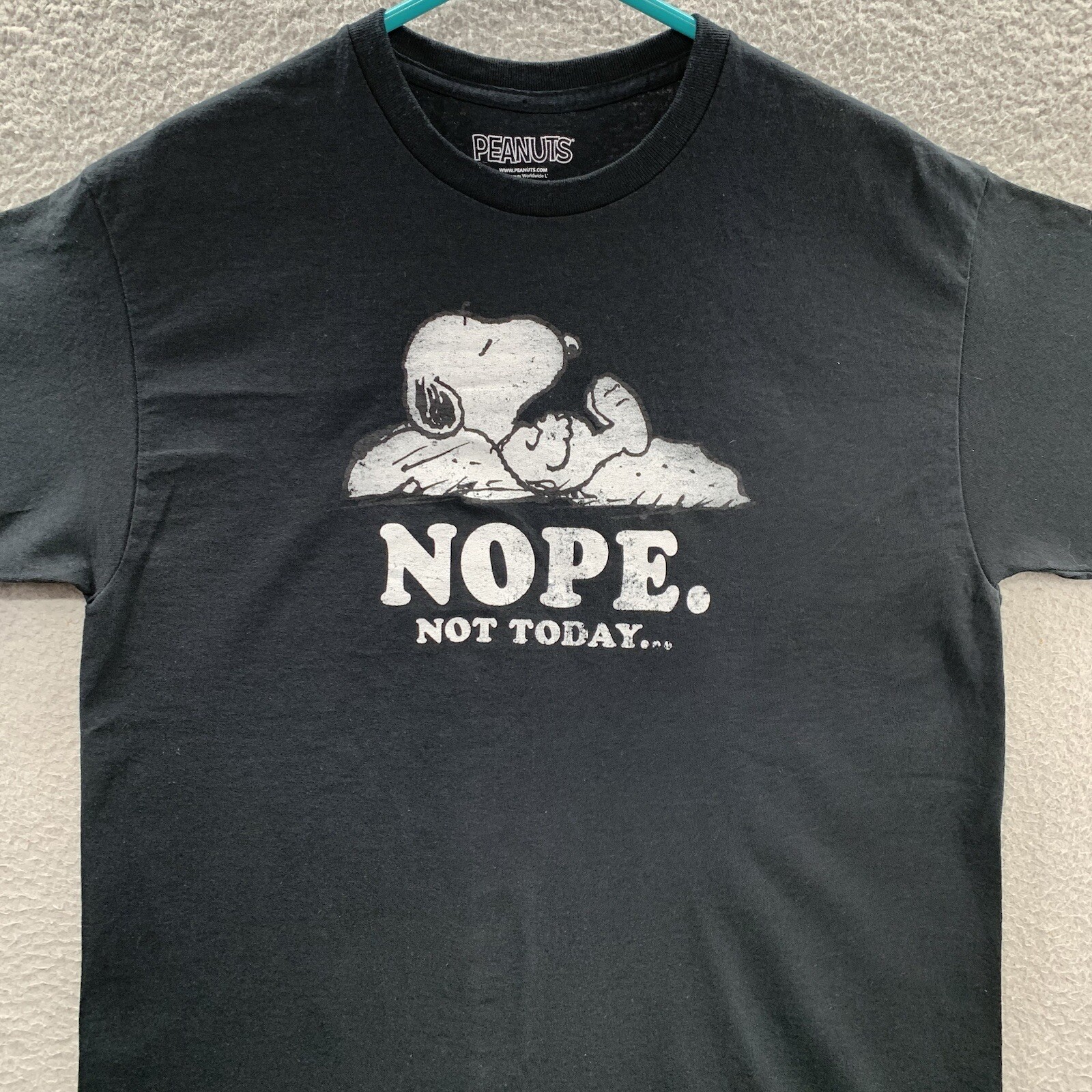 Peanuts Snoopy Dog Nope Not Today Logo Black Graphic … - Gem