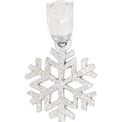 14k White Gold Snowflake Charm Winter Snow Jewelry 12mm | eBay