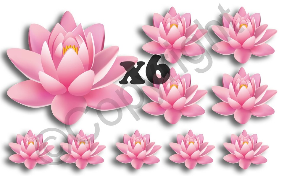 Pink Lilly's Flower Car Stickers Graphics Nursery Wall Decorations Art ...