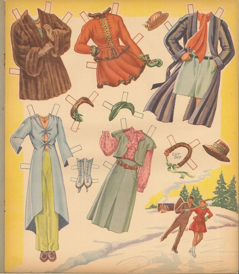 VINTAGE 1948 OUTDOOR PAPER DOLL ORIG SIZE UNCUT REPOR READ ALL | eBay