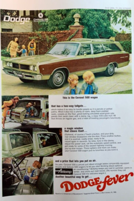 1968 Dodge Coronet Wagon 500 Vintage Print Ad Chrysler Dodge Fever | eBay