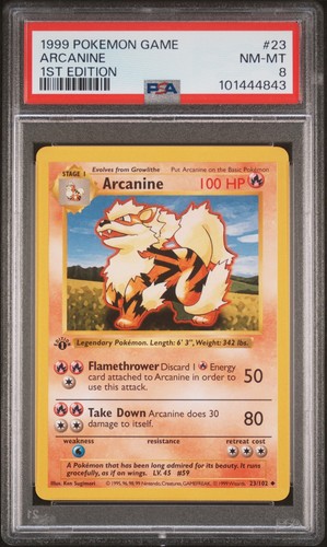 1999 POKEMON BASE SET 1ST EDITION #23 ARCANINE PSA 8 | eBay