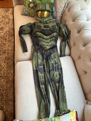 Halo Master Chief Muscle Halloween Costume Child Boy Kid Youth S 4-6 ...