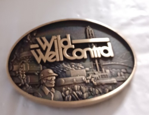 Vintage WILD WELL CONTROL Oil Field Belt Buckle - Solid Bronze ...