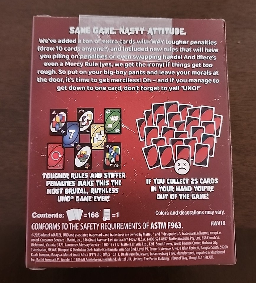 Mattel UNO Show em No Mercy Card Game NEW IN BOX 194735220809 | eBay