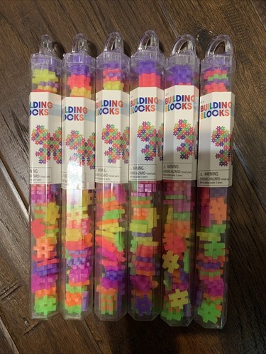 6 LOT Target Mini Hashtag Building Blocks NEON Color Glitter 72 pcs ea ...