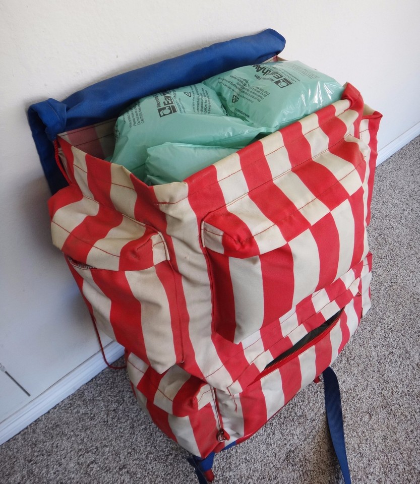 VTG BICENTENNIAL FLAG backpack 1976 external frame magnesium aluminum ...