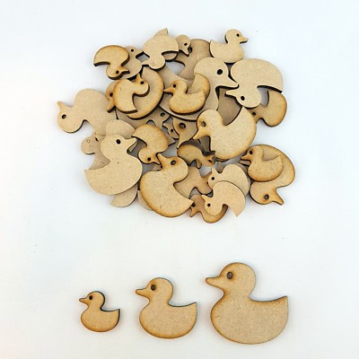 20 x Wooden MDF duck bird craft Shape Decoration tags Embellishments ...