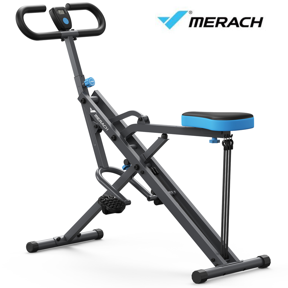 MERACH Squat Machine Adjustable Resistance Glutes Workout Foldable Easy ...