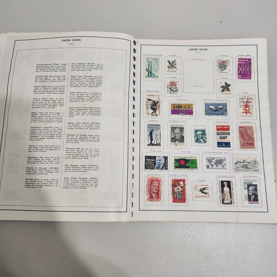 VINTAGE 1966 HARRIS UNITED STATES STAMP ALBUM WITH MANY STAMPS INSIDE 🔥 ...