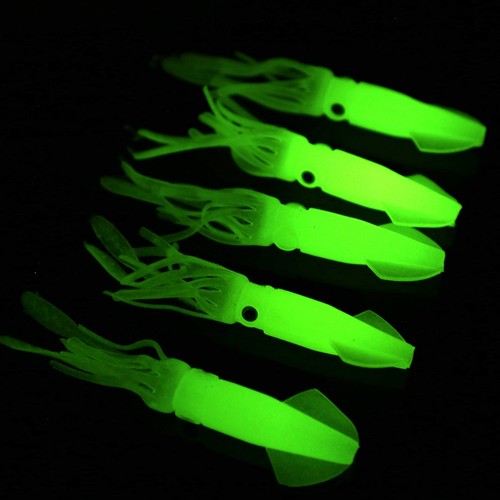 (Luminous Squid) Squid Lures Bait Fishing Bait Fishing Trolling Tackle ...