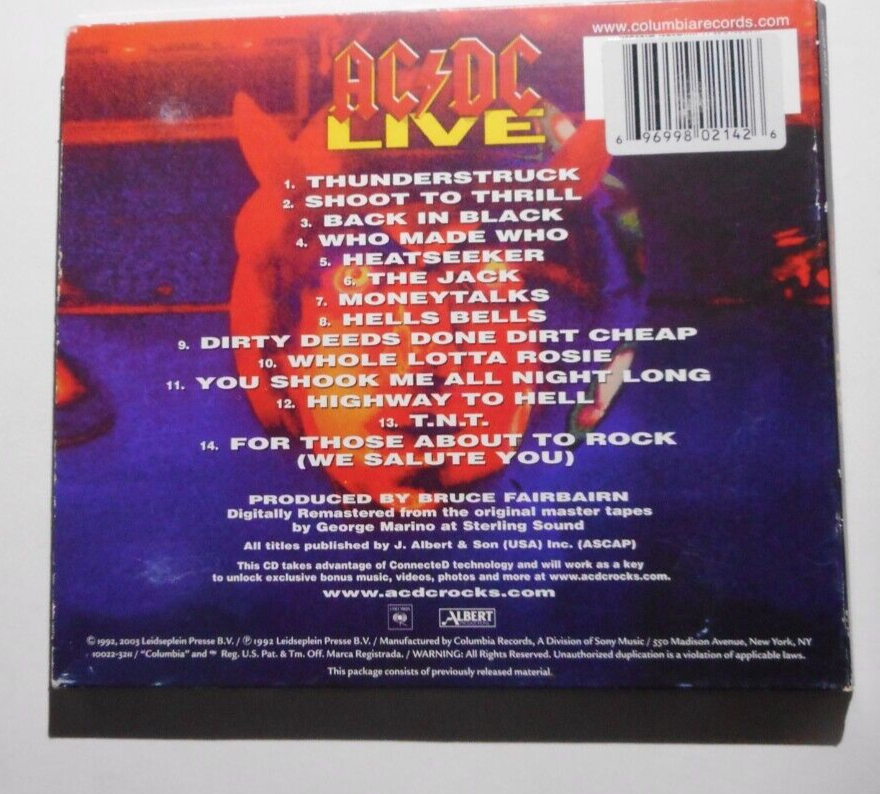 ac / dc --live --- CD | eBay