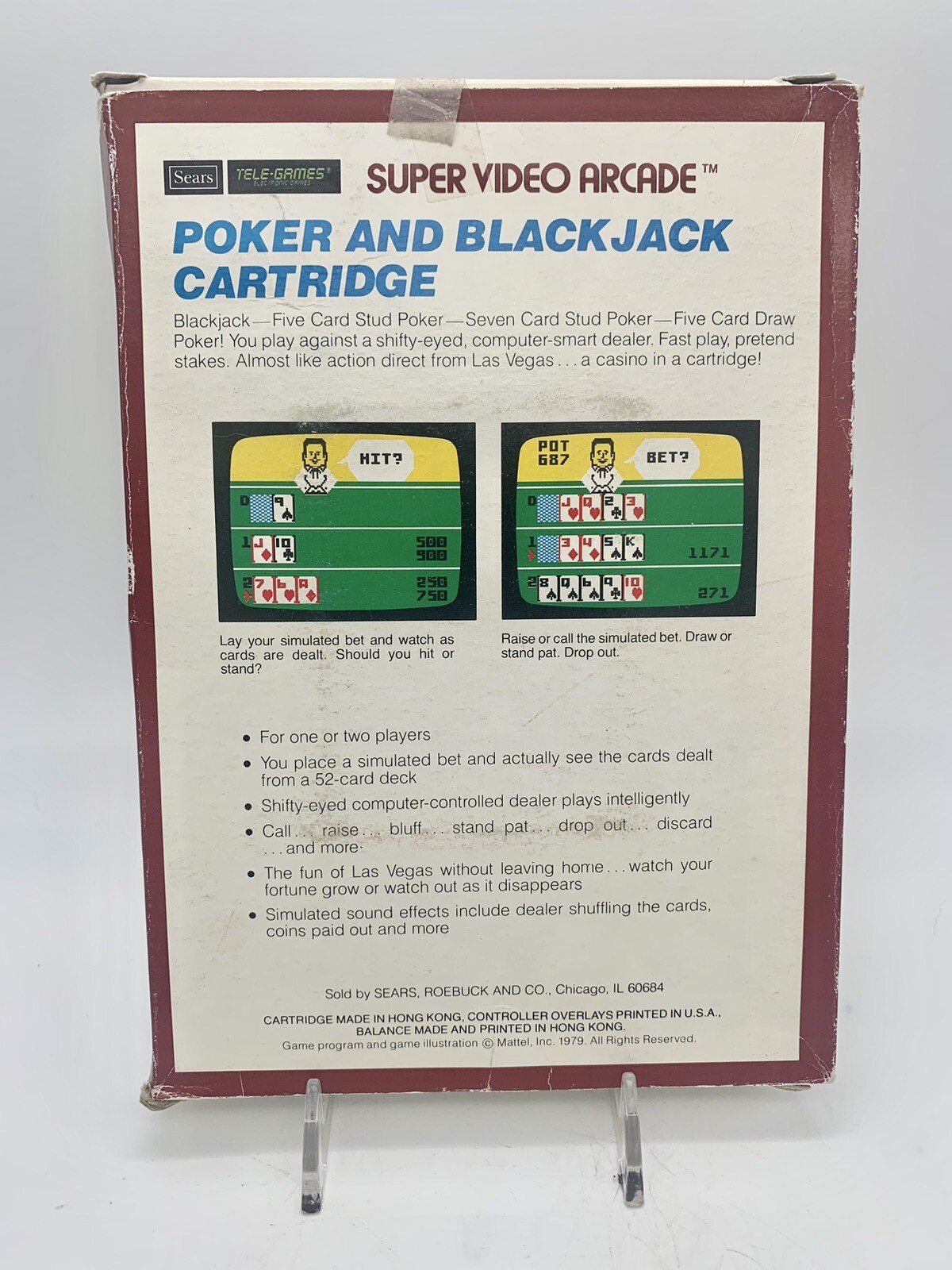 Super Video Arcade: Poker and Black Jack (Intellivision, 1979) COMPLETE ...
