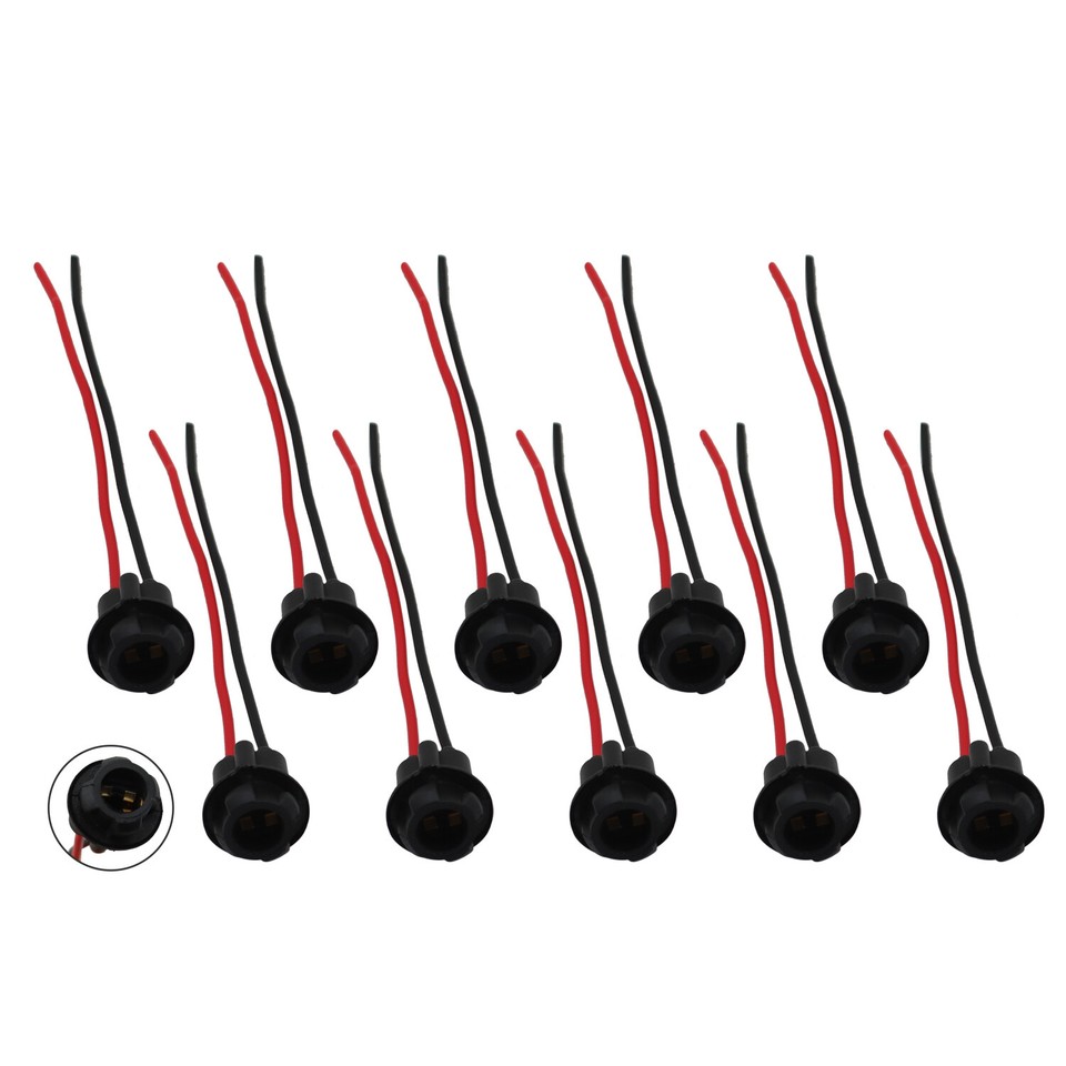 10X W5W T10 194 168 Car Socket Extension LED Wedge Light Bulbs ...