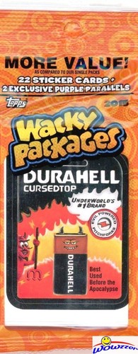 (4) 2015 Topps Wacky Packages HUGE Factory Sealed JUMBO FAT PACK-88 ...