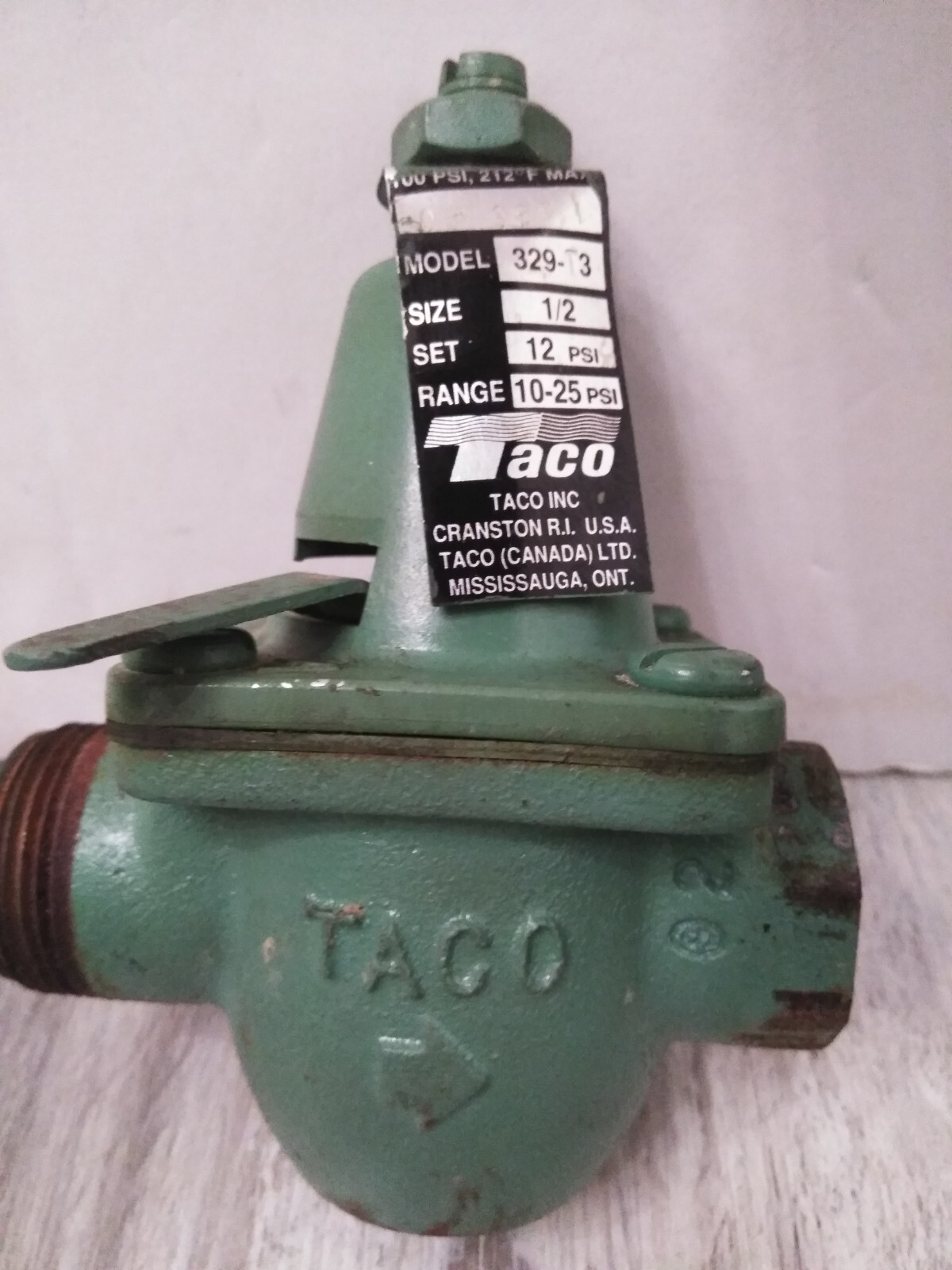Taco 329-T3 Pressure Reducing Valve 1/2” ( RANGE 10-25 PSI) | eBay