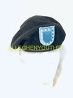 US Military Wool ASU Uniform Beret w/ Army Blue Flash Patch, Black ...