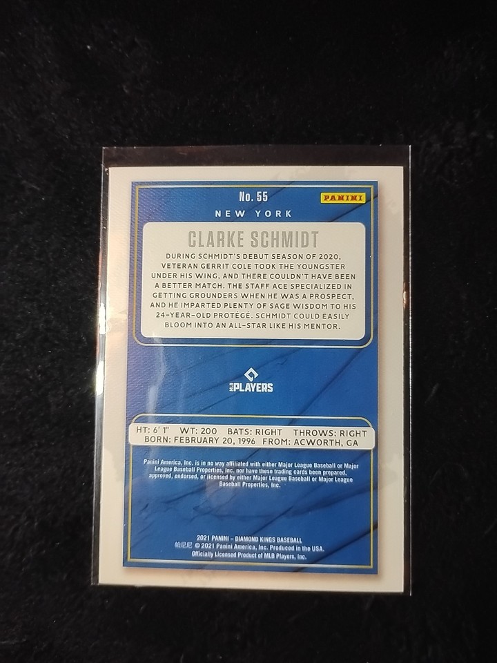 2021 Panini Diamond Kings - Artist Proof -Clarke Schmidt (RC) Perfect ...
