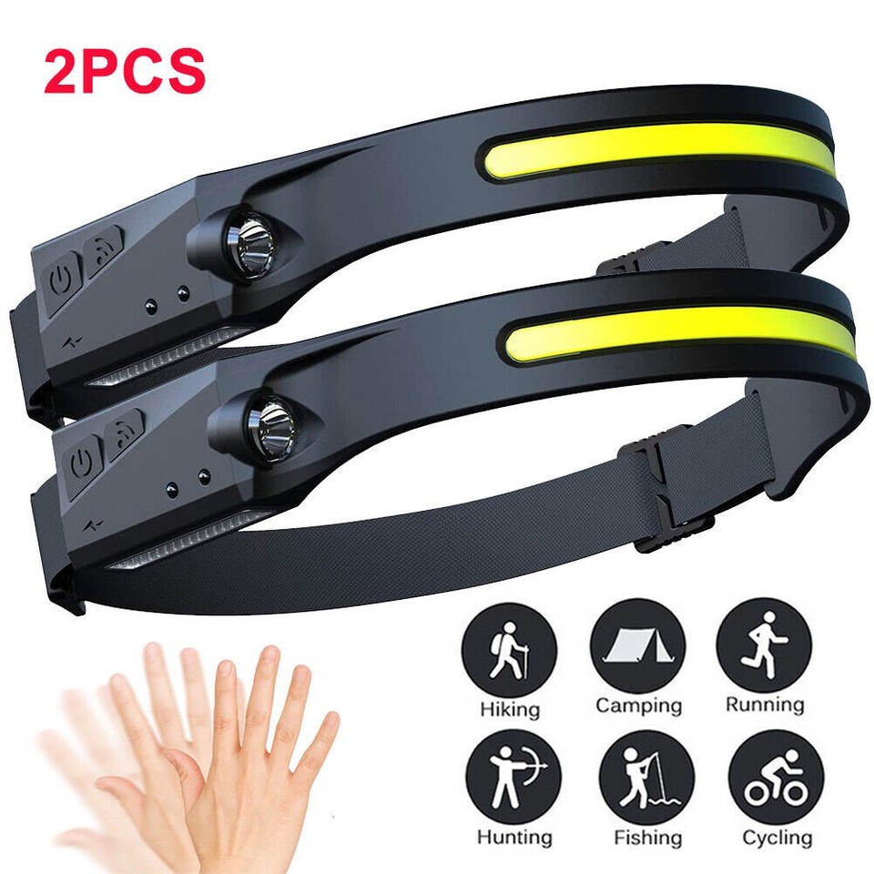 1-20X Waterproof COB Headlamp Night Buddy LED Sensor 230° Head Torch ...