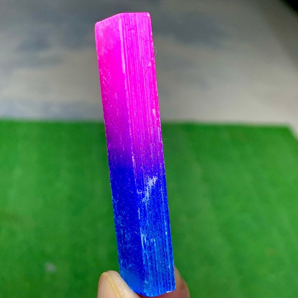 13G Gypsum Selenite stone electroplating colorful Crystal Reik Healing ...