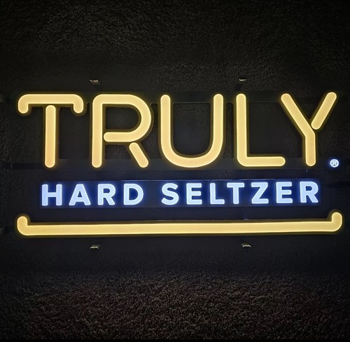 TRULY HARD SELTZER LED BAR SIGN MAN CAVE GARAGE 5 COLOR CHANGING NEW 24 ...