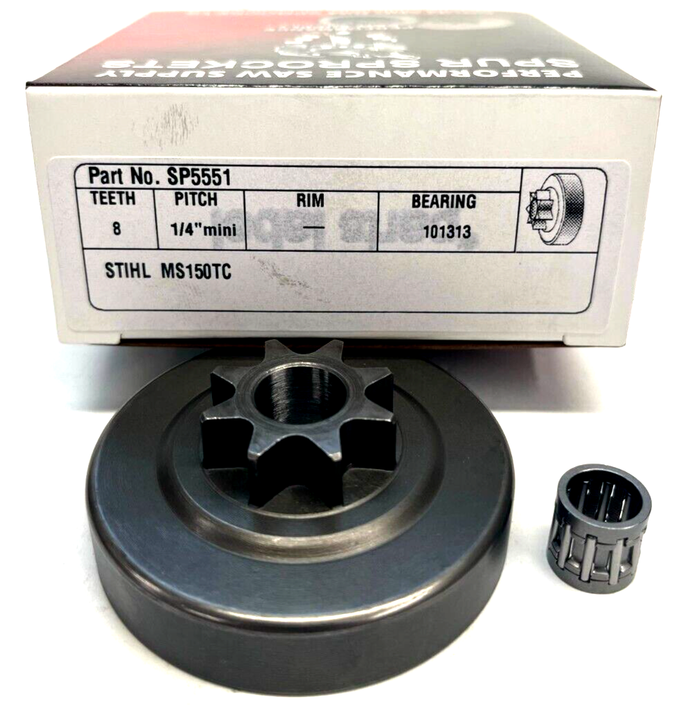 NEW SPROCKET KIT FITS STIHL MS 150, MS 150 TC 1/4" PITCH 8 TOOTH, 1146 ...