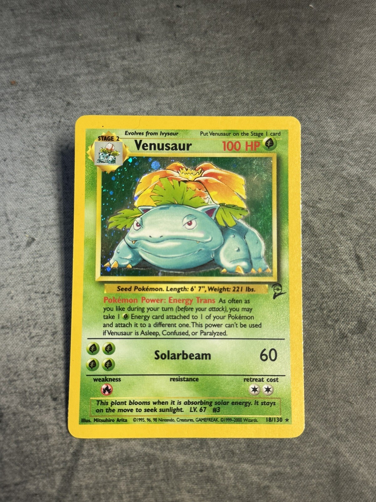 Pokémon TCG Venusaur Base Set 2 18/130 Holo Unlimited Holo Rare | eBay