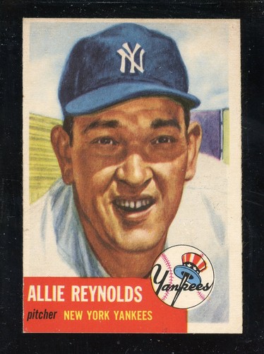 1953 Topps #141 Allie Reynolds Yankees "trimmed" LOOK !!! | eBay