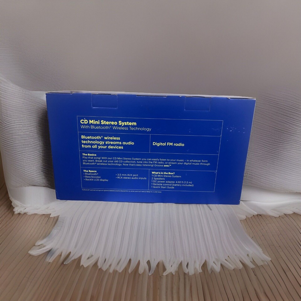 ONN Groove Boombox CD Radio Bluetooth Mini Stereo System | eBay