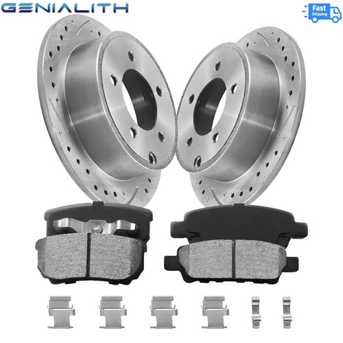 Rear LH+RH Disc Brake Rotors & Ceramic Pads Kit for Dodge Avenger ...