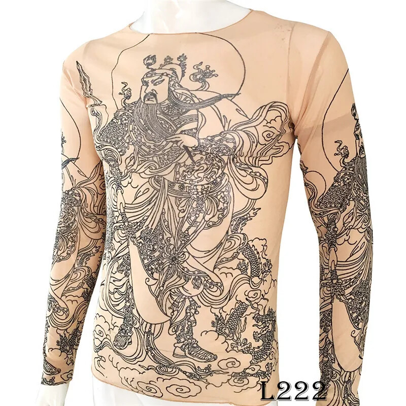 Fake Shirt Tattoos Temporary Fake Full Arm Sleeve Tattoo Large Press