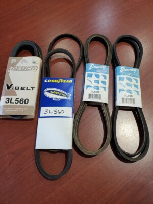 LOT OF (4) 3L560 V-BELTS - 56" OUTSIDE LENGTH | eBay