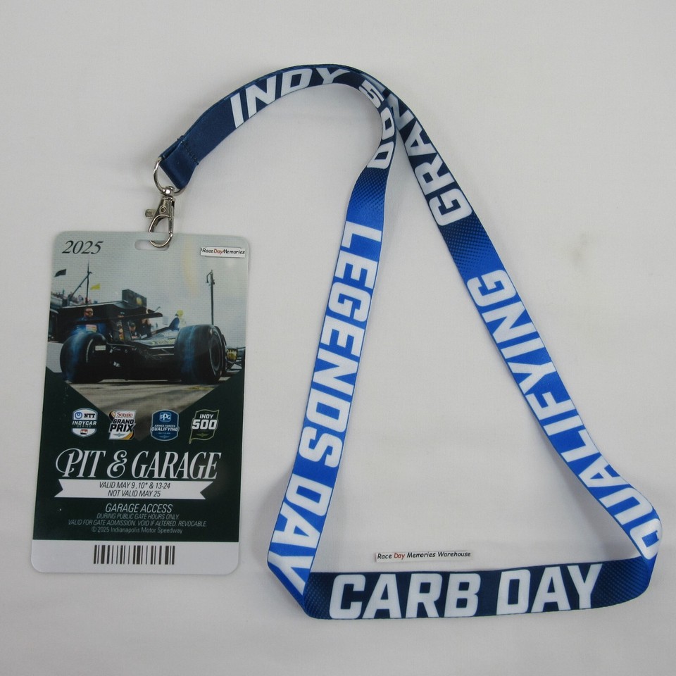 2025 Indianapolis 500 / Grand Prix Pit & Garage Hard Card Credential ...