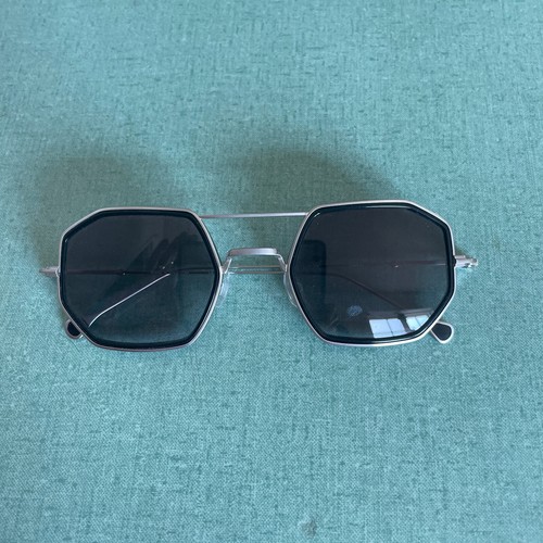 Anne Et Valentin Samoa Titanium Aviator Sunglasses Silver Black Made In ...