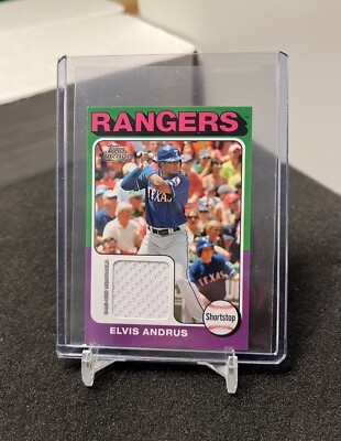 Elvis Andrus 2011 Topps Lineage '75 mini relic 75R-EA Texas Rangers | eBay