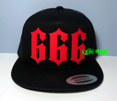 666 HAT TRUCKER HAT beast baphomet satan black metal death metal goth ...