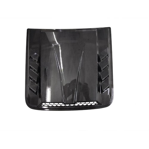 Carbon Fiber Style Add-On Front Bonnet Hood Scoop Vent Cover Car Truck ...