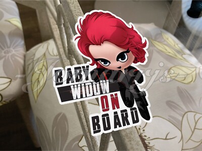 Black Widow Baby (or Kid) on Board Sticker Marvel Comics Avengers ...