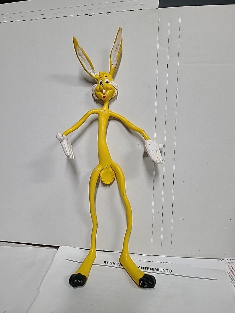Vintage Rabbit Bendy Vintage Bendable Bendy Wire Rubber Orange Rabbit