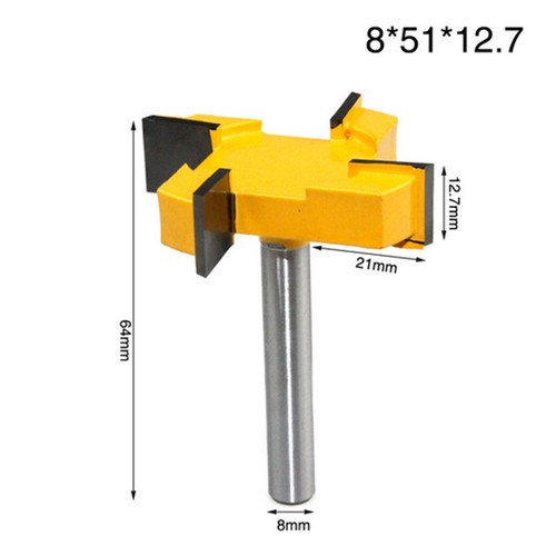 8mm Shank CNC Spoilboard Surfacing Router Bit Durable Carbide Tipped ...