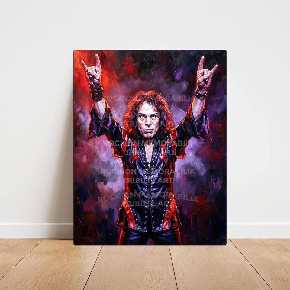 Ronnie James Dio – Tribute Art – Premium Aluminum Metal Sign – 11 x 14 ...