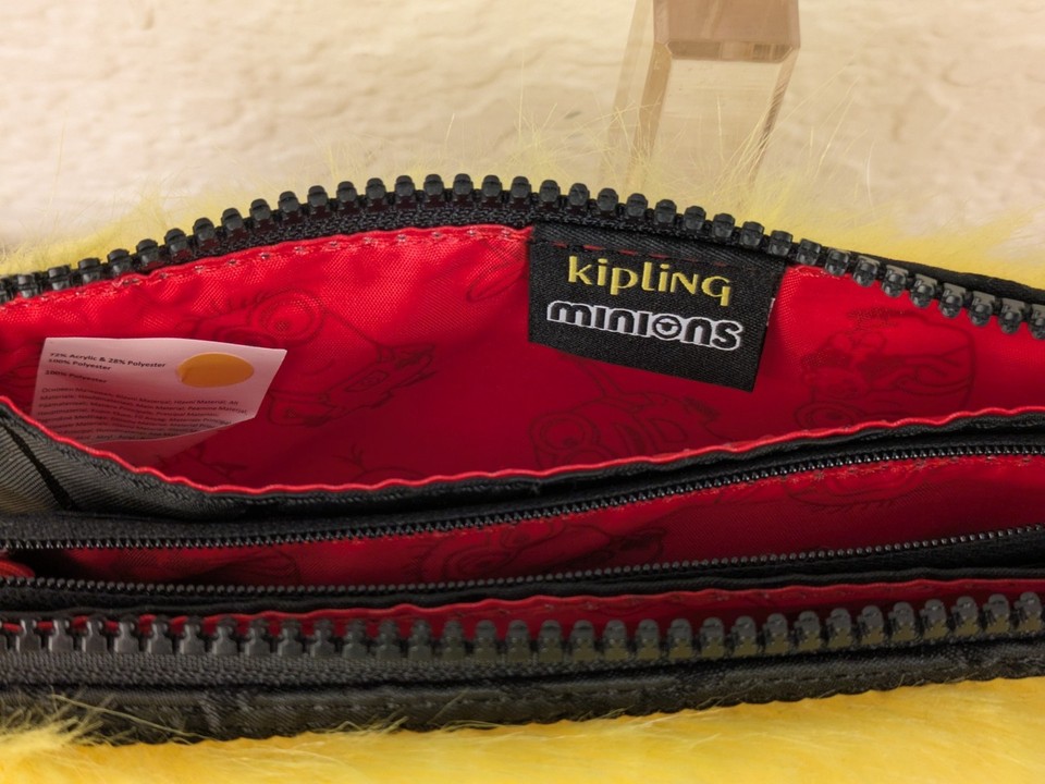 Kipling x Minions Kevin Furry Bright Yellow Wristlet Wallet Pre-Owned ...