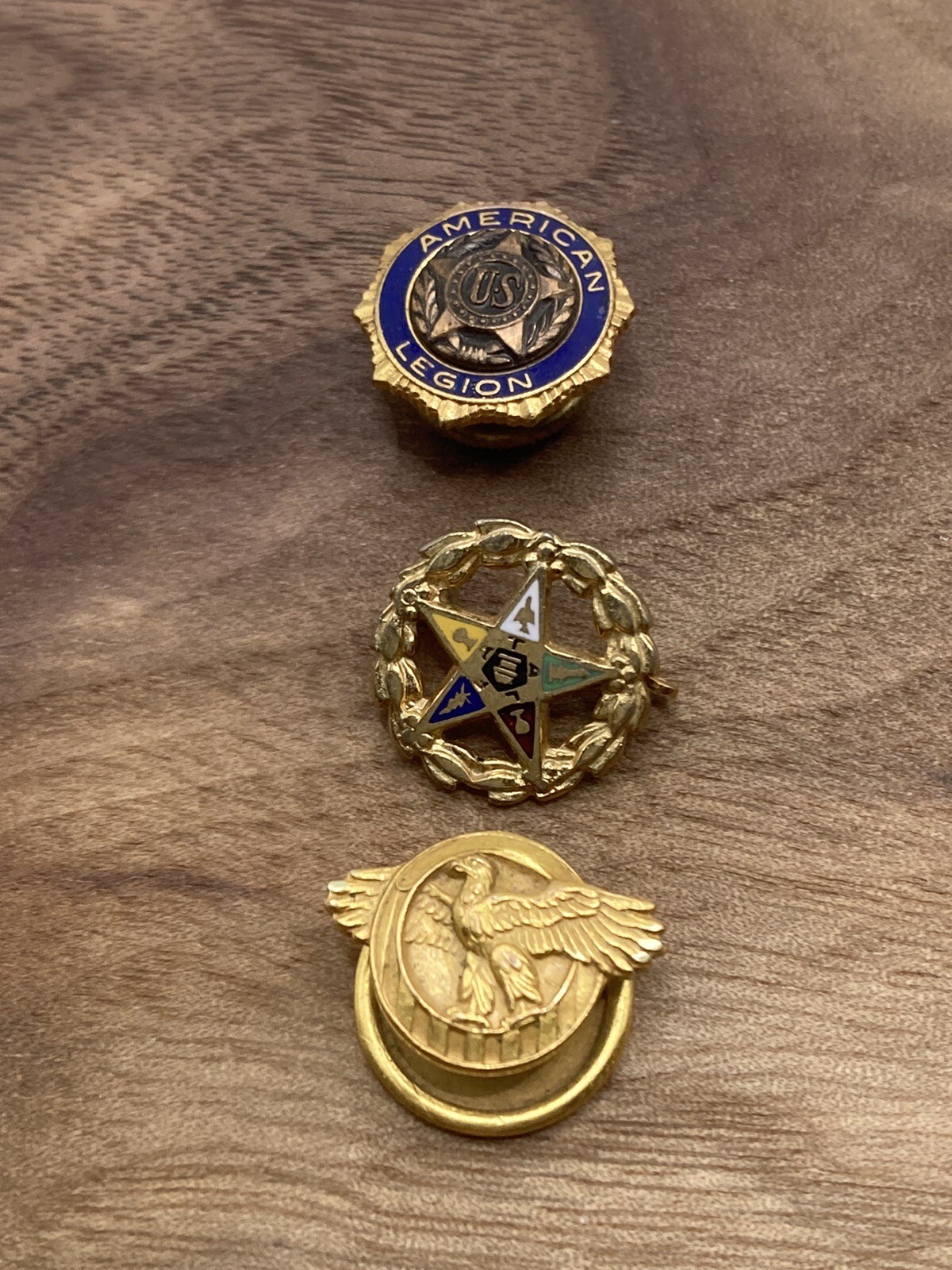 Lot Of 3 Vintage Pins A WWII Ruptured Duck Pin, A Masonic Pin ...