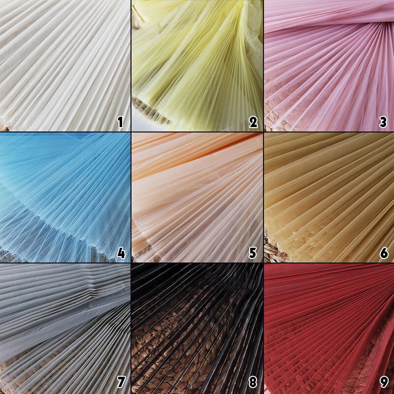 Pleated Hard Mesh Fabric Gauze Cloth DIY Sew Petticoat Skirt Dress ...