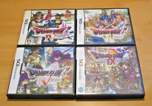 Lot 4 Dragon Quest 4 5 6 9 set Nintendo DS NDS Japan Ver. Tested DQ IV ...