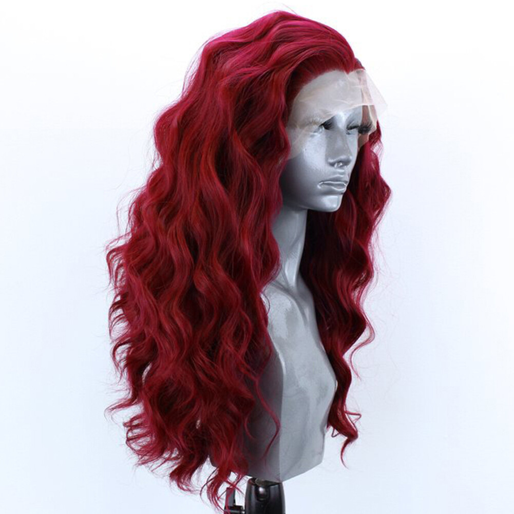 Bug Heat Resistant Hair Women Layered Long Wavy Frontal T Lace Wigs | eBay