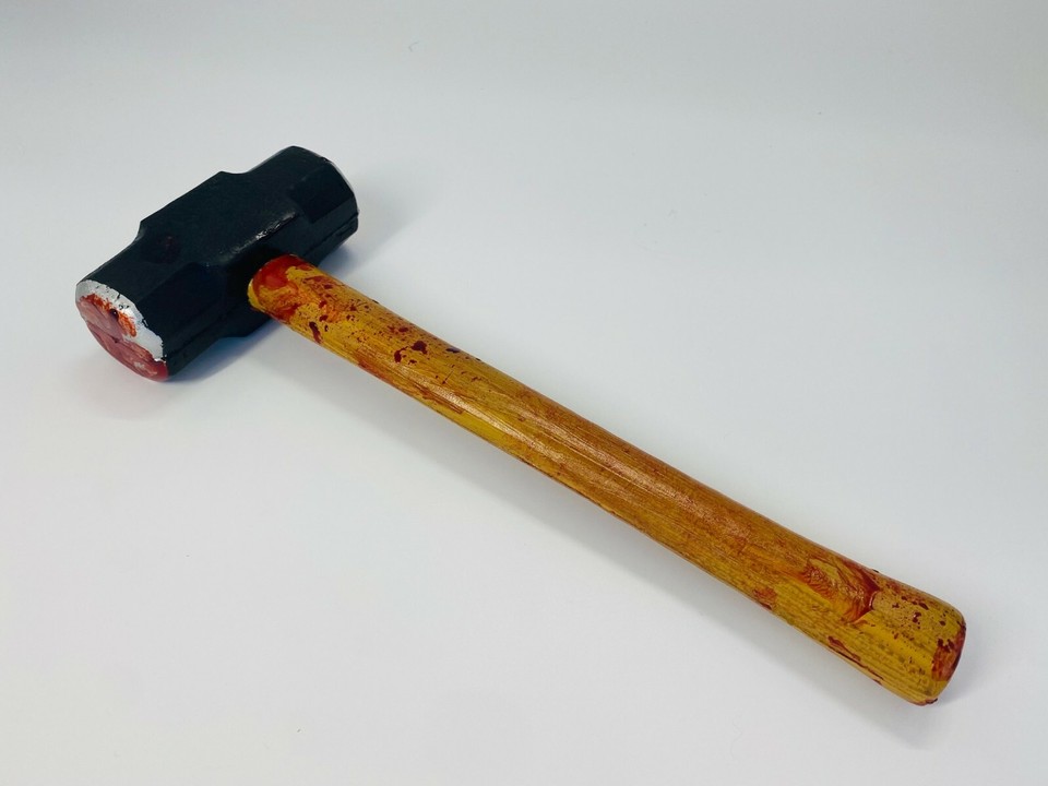 Sledgehammer Movie Prop PU Halloween Sledge Hammer Bloody Weapon ...
