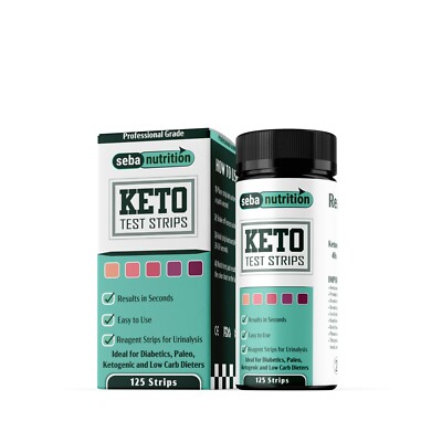 125 Keto Test Strips Paper Diet Sticks Urine Analysis Ketostix Ketosis ...