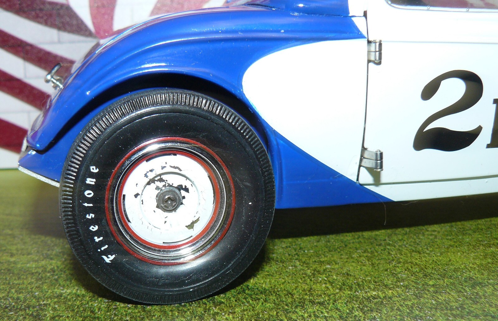 1/18 ( IBWB - 2d ) 1934 Ford Coupe salt flat car #2D missing rear ...