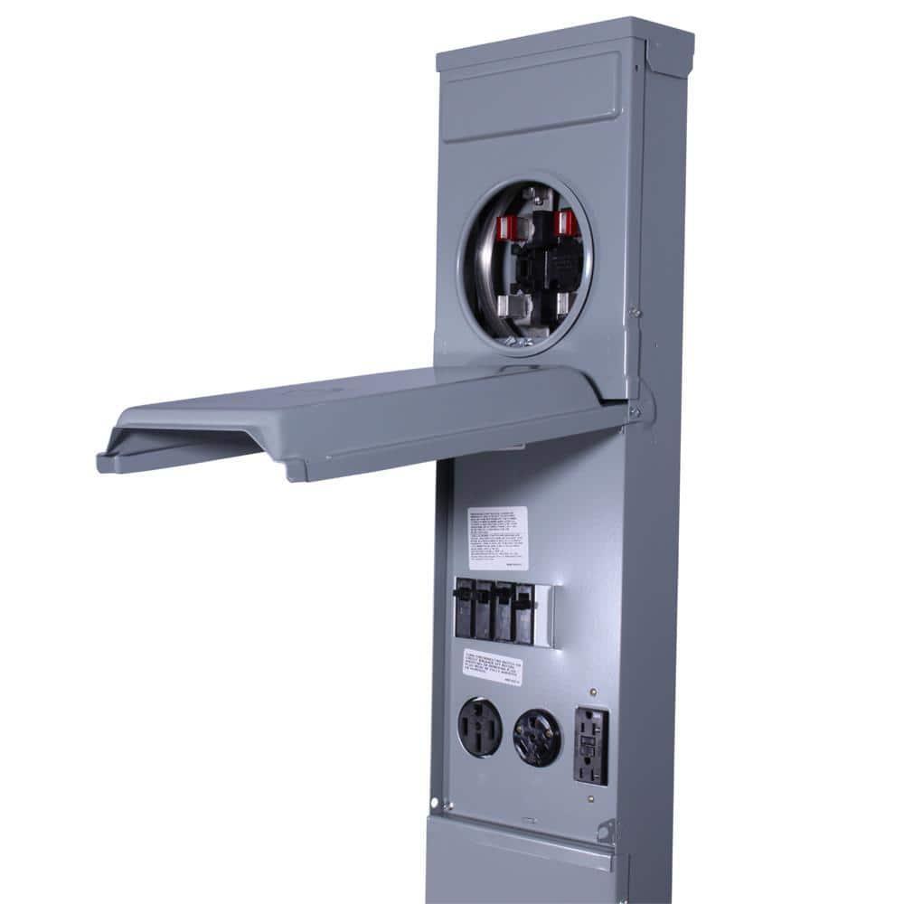 Metered RV Earth Burial Pedestal with 50 Amp and 30 Amp RV Receptacles ...